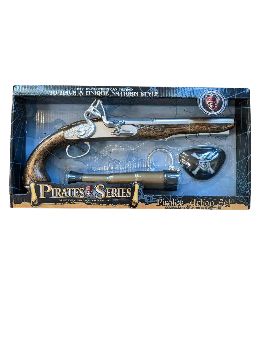 Pirate Costume Accessories with Pistol Telescope Eye Patch Earring for ...